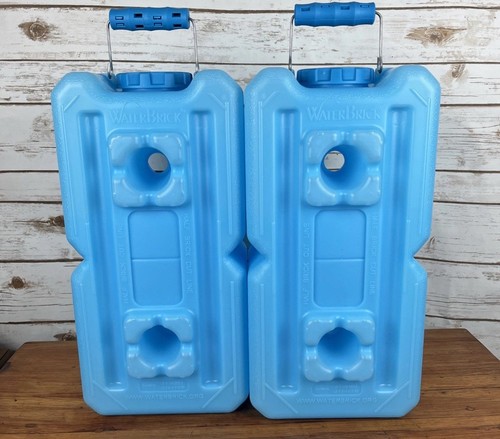 (2 Pack) Portable Camping Water Bricks Storage Container 3.5 Gallon ...