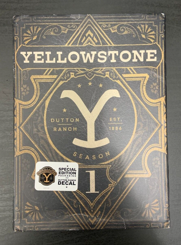 Yellowstone Season 1 DVD With Slip Cover & Dutton Ranch Decal, New ...