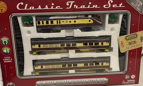NEW FACTORY SEALED 20 Piece Classic Train Set by Wow Toyz W/ Lights ...