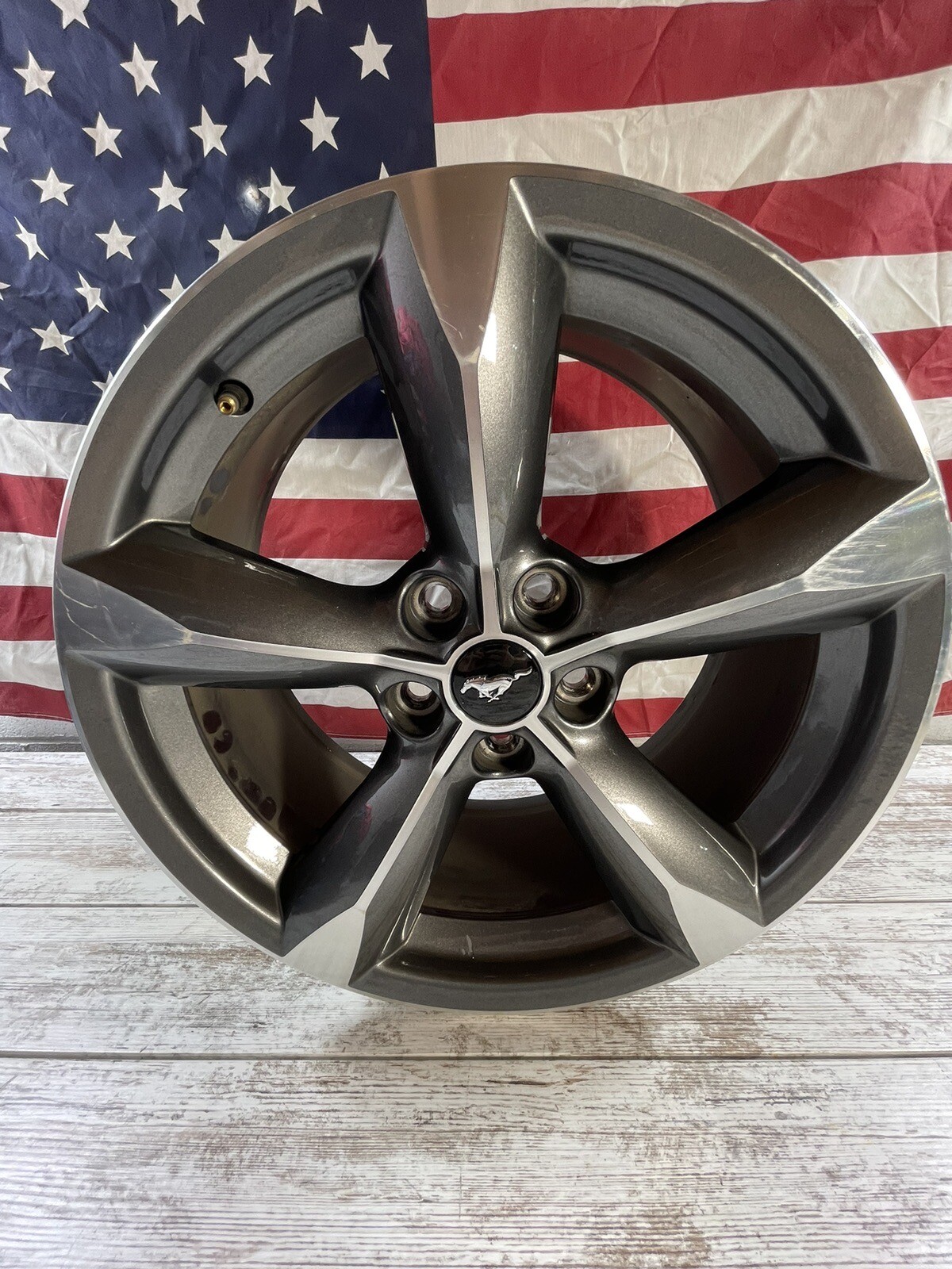 FORD MUSTANG ALUMINUM 5-SPOKE WHEEL RIM 18X8 18" FR3C-1007-JA OEM 2015 ...