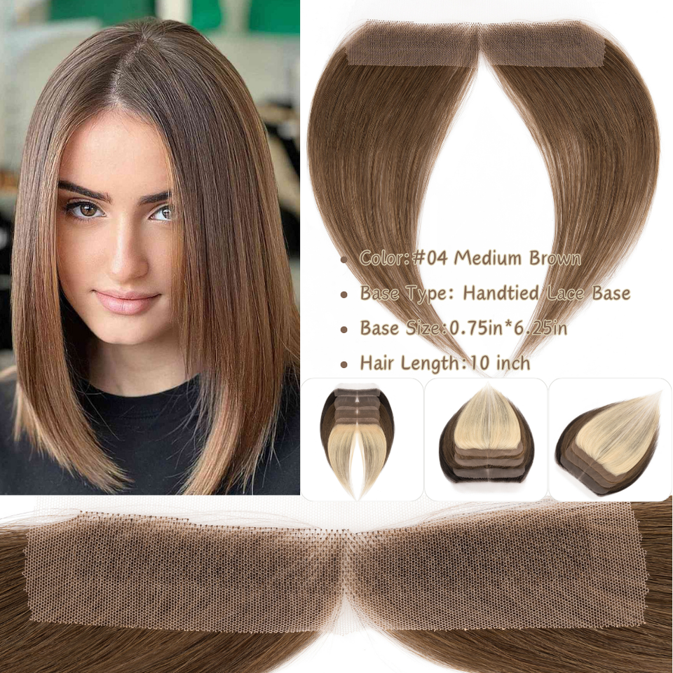 Women's Hairline Forehead Hairpiece Toupee Remy Human Hair Front Top ...