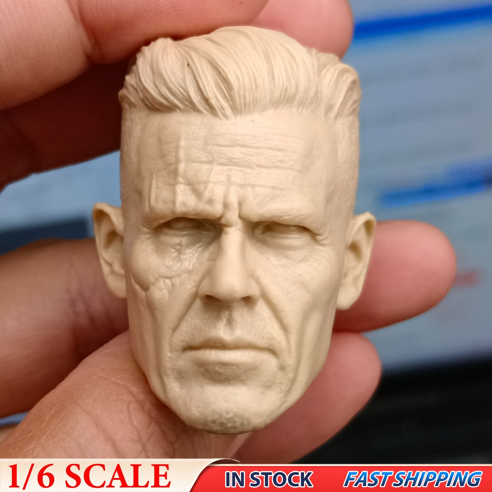 1/6 Model Josh Brolin Cable Man Head Sculpt Fit 12" DIY Hot Toys Hero ...