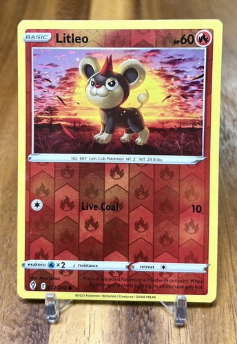 Litleo 022/203 Reverse Holo Evolving Skies Pokemon Card NM | eBay