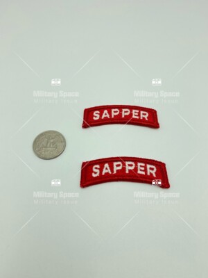 GENUINE U.S. ARMY EMBROIDERED TAB: SAPPER - COLOR - PAIR | eBay