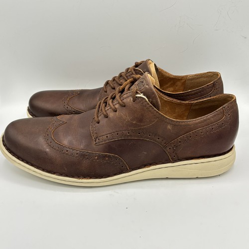 Born Mens Tobias Wingtip Dark Brown Leather Oxford Size 14M | eBay