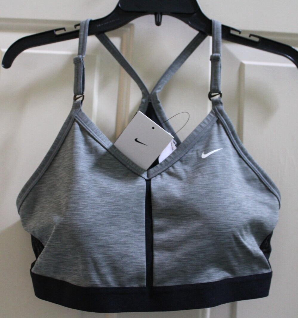 NIKE Women Indy Light Support Padded V-Neck Sports Bra CZ4456 084 - Sz ...