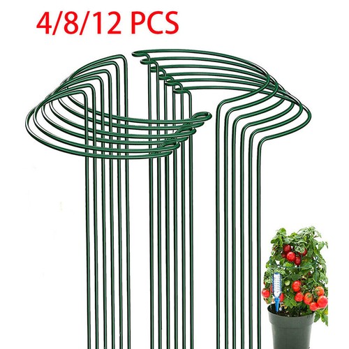 12X Round Metal Plant Supports Stake For Peonies Hydrangea Strong ...