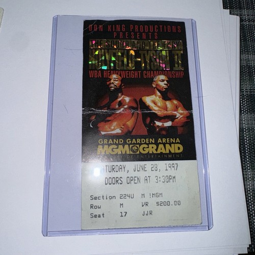 Mike Tyson Vs Holyfield Boxing Ticket Stub - Bite Fight - RARE 6/28/97 ...