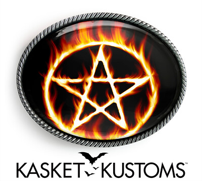 666 Pentagram Belt Buckle - Gothic Occult Men Women Handmade Belt ...