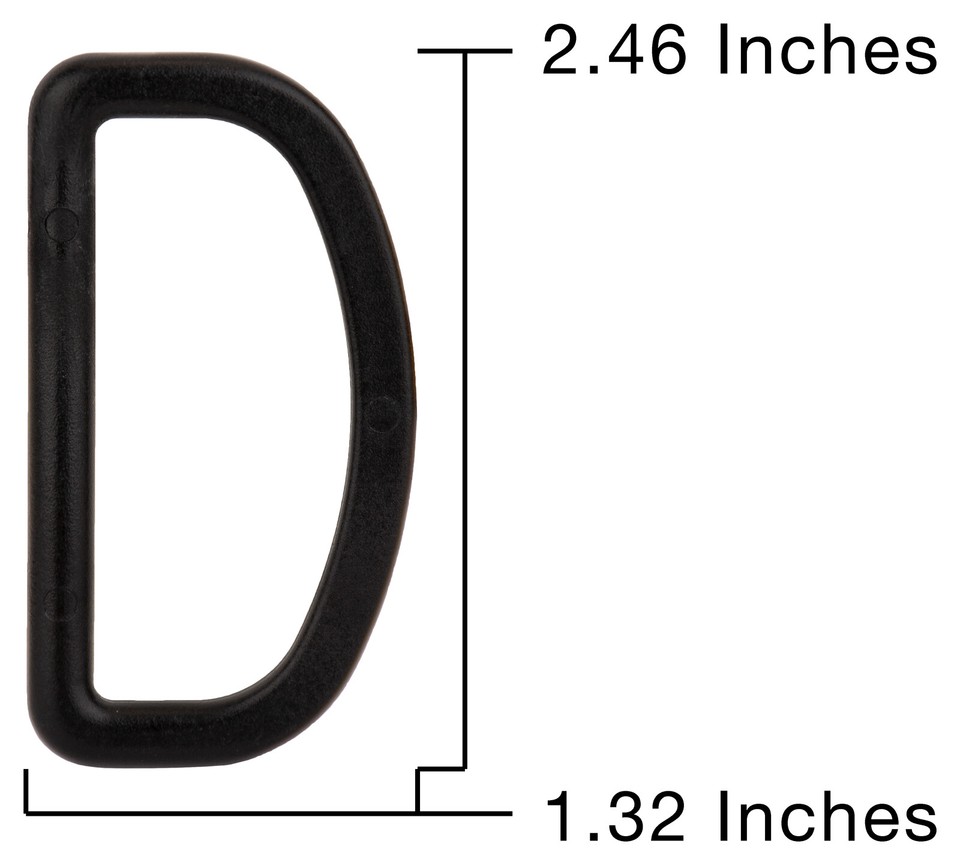 50 - 2 Inch Black Plastic D-Rings #2 Closeout | eBay