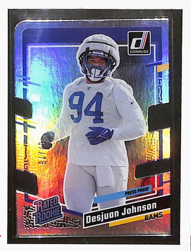 2023 Donruss DESJUAN JOHNSON #356 RC PRESS PROOF SILVER DIE-CUT LOS ...