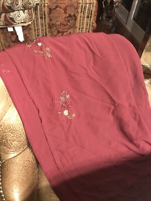 Burgundy Embroidered Window Scarf valance Window Treatment (Single) 54 ...