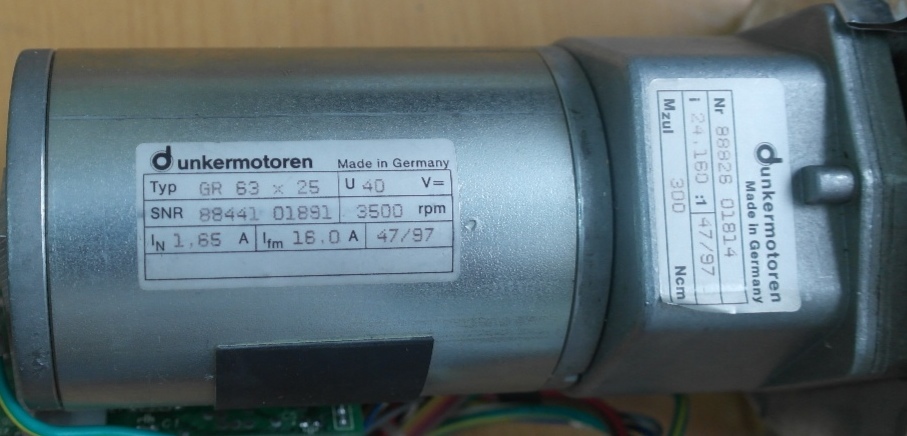 Dunkermotoren GR 63X25 40V GR63X25 40VDC 88441 01891 with ZG80 88826 ...