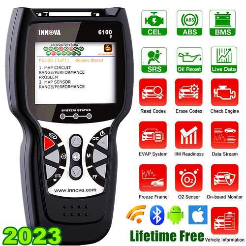INNOVA 6100P OBD2 SCANNER ABS SRS BLUETOOTH CAR ALL SYSTEM DIAGNOSTIC ...