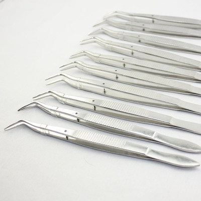 10 PCS Dental Medical Stainless Steel Tweezers Lab Equipment High ...
