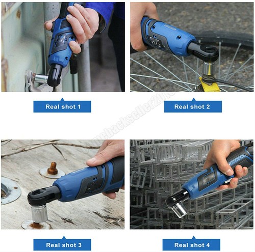 3/8'' Cordless Impact Wrench 1500mAh Li-ion Impact Drive Ratchet Rattle ...