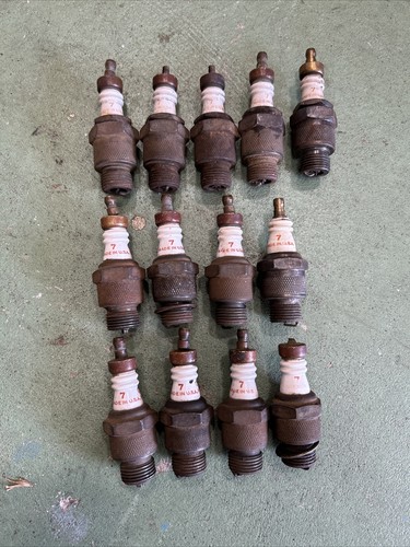 Antique Champion Spark Plugs 7 Brass Top 18MM Ford Model T Model A | eBay