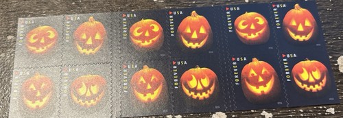 USPS 20 HALLOWEEN JACK O LANTERN FOREVER US POSTAGE STAMPS 2015 BOOKLET ...