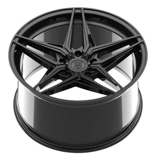 4 GWG HP5 22 inch STAGGERED Gloss Black Rims fits 5x114.3 CB74.1 | eBay