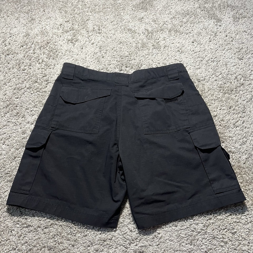 Tru Spec Mens Cargo Shorts Black 38 Ripstop Military Pockets Heavy ...