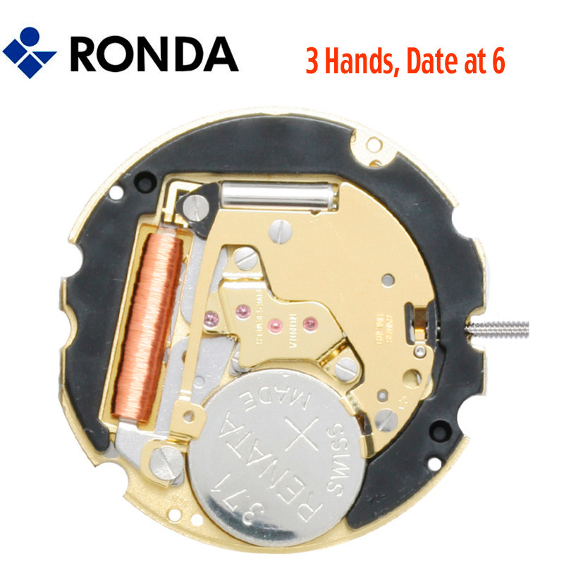 Harley Ronda 705 Quartz Watch Movement, 3 Hands, Date at 3 or 6 (Swiss ...