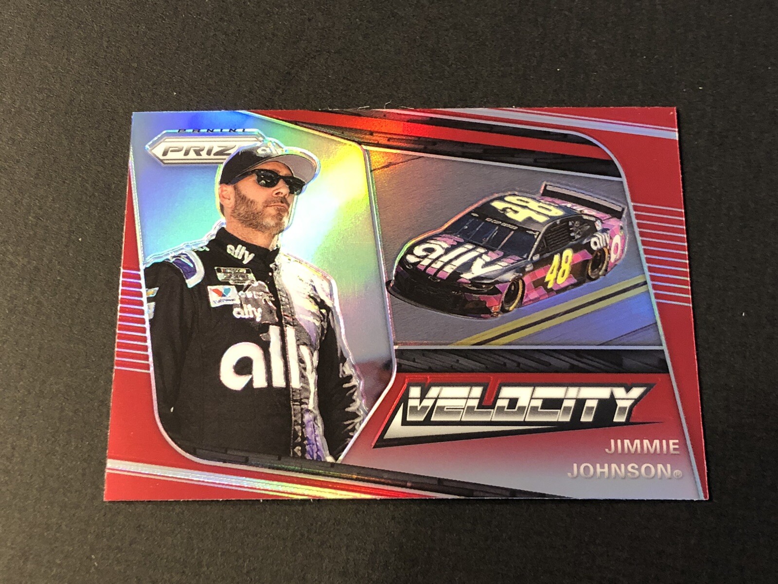 2020 Panini Prizm Racing RED PRIZM Velocity Parallel Card JIMMIE ...
