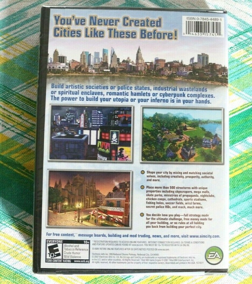 New Sim Cities Societies PC DVD Video Game Build Your Own Cities -Y ...