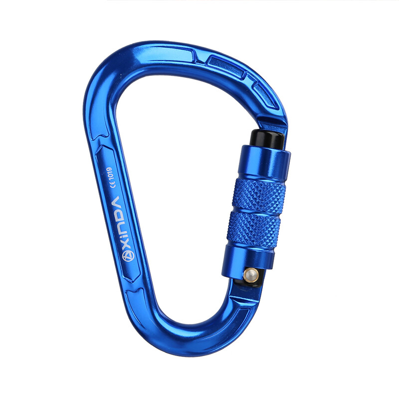 25KN HMS Pear-shape Auto-locking Carabiner Belaying Rappelling Anchor ...