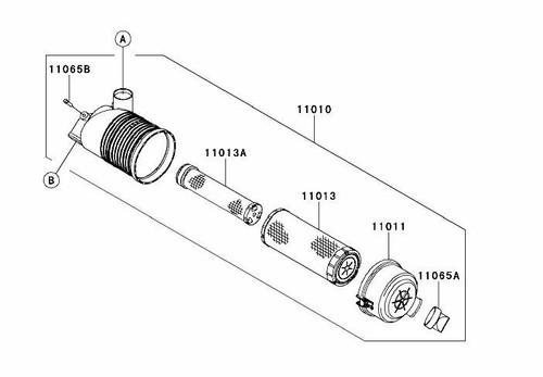 MIA11921 John Deere Air Filter and Housing Assembly Kawasaki replaces ...