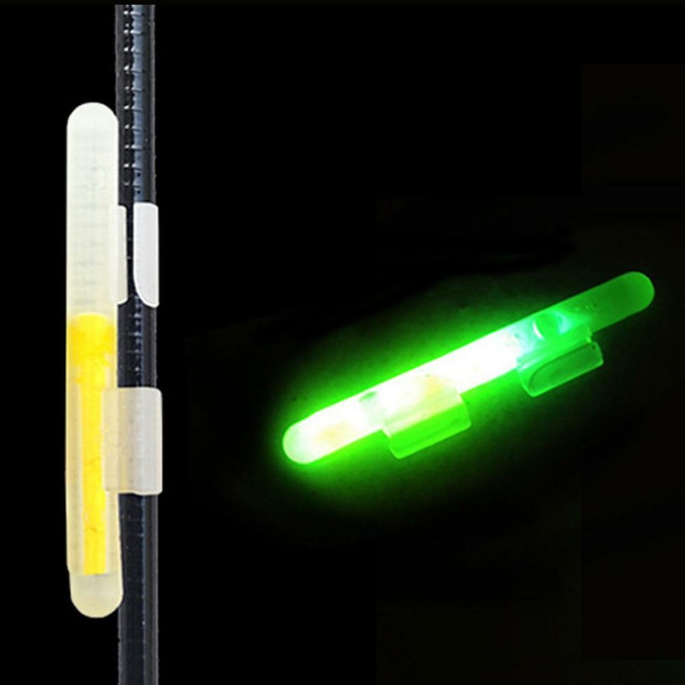 20pcs Fluorescent Fishing Rod Glow Clip-on Lights Sticks Night Fishing ...