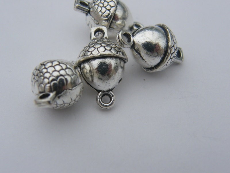 BULK 20 Acorn connector charms antique silver tone L158 | eBay