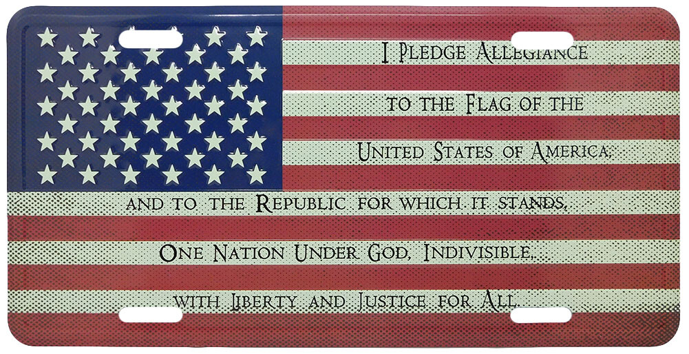 American Flag License Plate