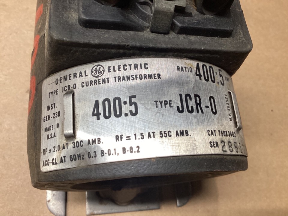 GENERAL ELECTRIC CURRENT TRANSFORMER 750X34G2 JCR:0 RATIO 400:5 #109G95PR7*CO | eBay