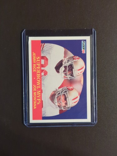1990 Fleer #397 Jerry Rice / Joe Montana SB MVP NFL Football- Sport ...