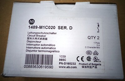 AB 1489-M1C020 Ser. D 1 Pole 2A Circuit Breaker D165232, NEW!!! | eBay