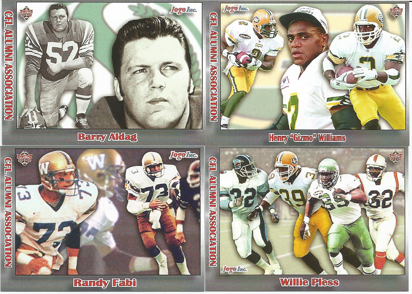 2017 JOGO CFL ALUMNI COMPLETE SERIES 16 SET #309-328 165 SETS MADE ...