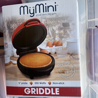 Nostalgia My Mini 5" Non Stick Surface Griddle-Burgers Pancakes Cookies ...