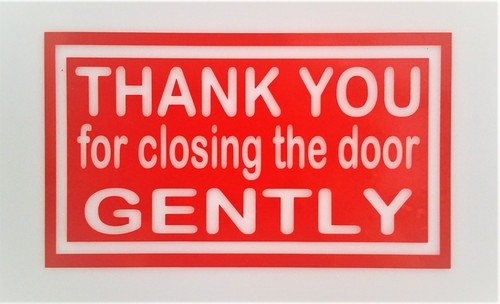"PLEASE CLOSE THE DOOR GENTLY" sticker UBERs/LYFTs custom sign decal ...