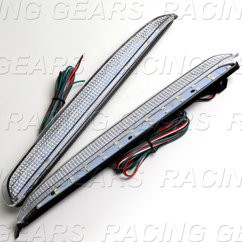 CLEAR LENS LED REAR BUMPER REFLECTOR BRAKE LIGHTS LAMPS FIT 03-08 MAZDA ...