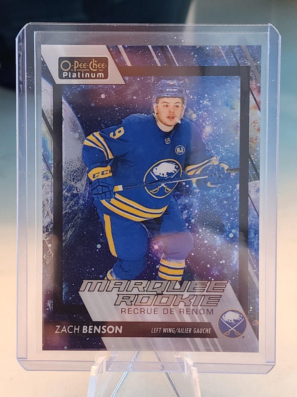 ZACH BENSON 2023-24 OPC PLATINUM MARQUEE ROOKIE COSMIC /65 BUFFALO ...