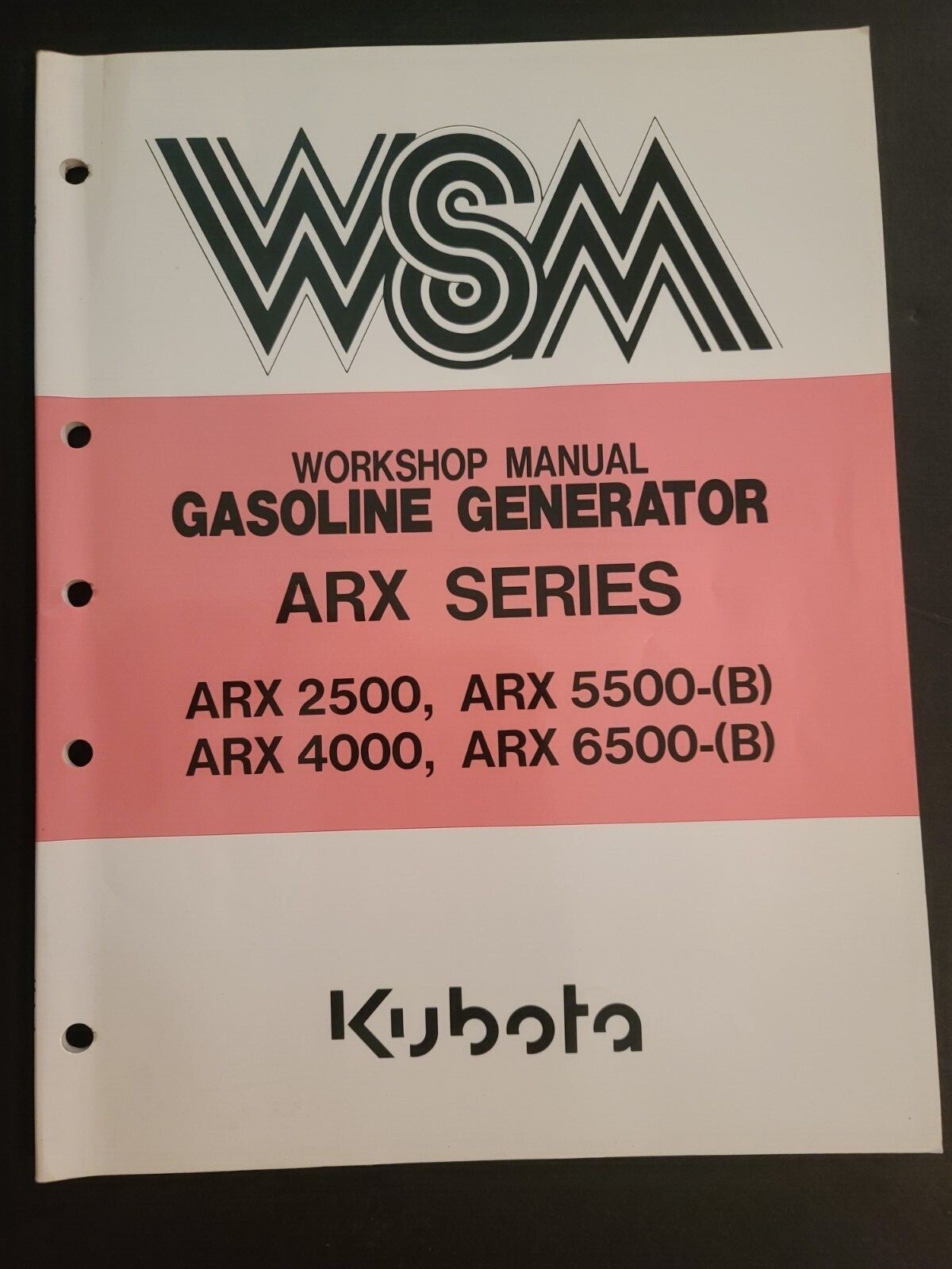 Kubota WSM ARX 2500 4000 Gasoline Generator Shop Service Repair Manual ...