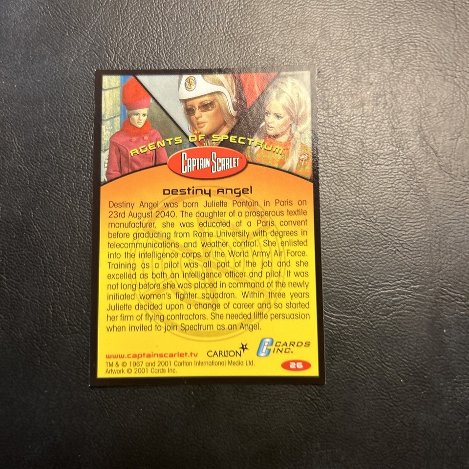 Jb10b Captain Scarlet 2001 #26 Destiny Angel Agents Of Spectrum | eBay