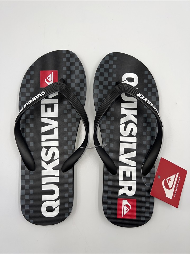 QUICKSILVER Men's Sandals/Flip Flops NWT Black - Size 10, 11 | eBay
