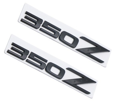 2pcs black 350Z Metal Car Rear Trunk Badge, 350Z 3D Letter Tailgate ...
