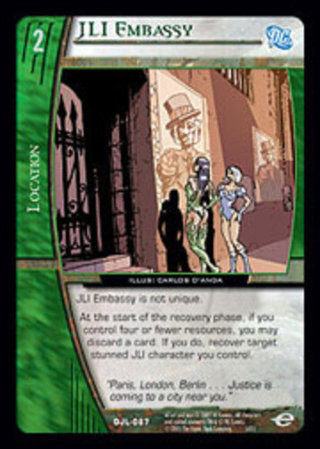 VS System: JLI Embassy [Played] DC Justice League of America TCG CCG ...