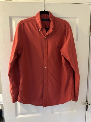 Ralph Lauren Polo Men’s Size Large Button Down Classic Fit Dress Shirt ...