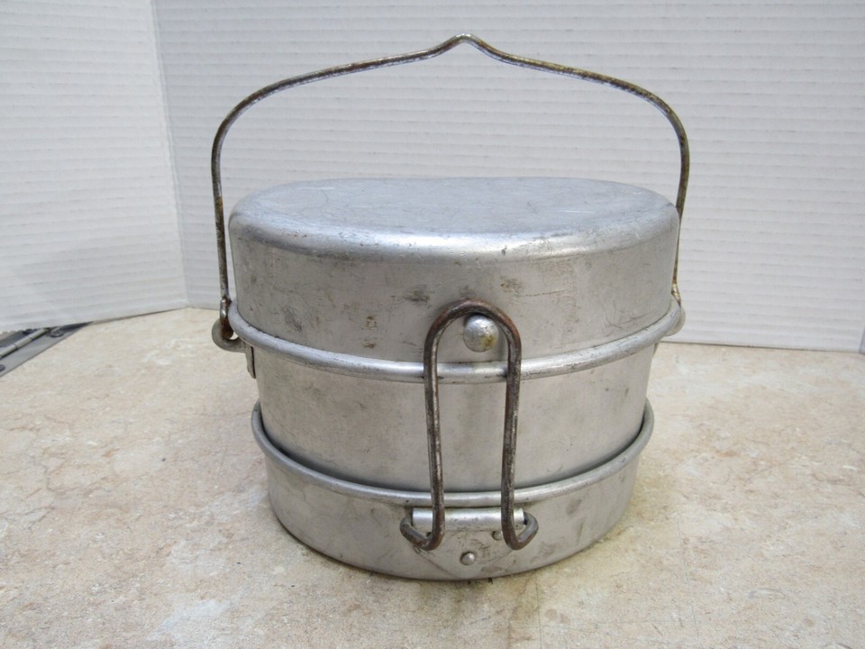Post WW2 Italian Mess Kit M54 3 Piece Aluminum Original | eBay