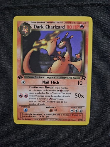 Pokémon TCG Dark Charizard Team Rocket 21/82 Regular 1st Edition Rare ...
