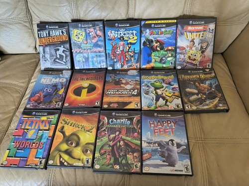 Nintendo GameCube Video Game Lot Of 14 Games Mario Golf Tony Hawk ...