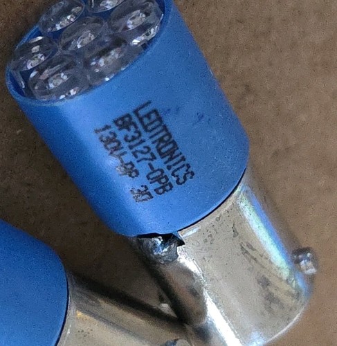 lot of 2 LEDTronics Led Super Blue 6L Light Bulb BF3127-0PB-130B 130VDC ...